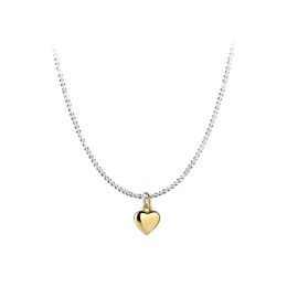 ROUGEMONT Silberkette Damen Herz Halskette 925 Sterling Silber Halskette Bicolor