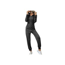 AFAZ New Trading UG Anzughose Damen-Kapuzenpullover mit langen Ärmeln und Reißverschluss