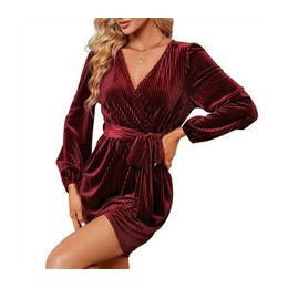 AFAZ New Trading UG Abendkleid Kleid Sexy Damenkleid V-Ausschnitt Cocktailkleid Midikleid Partykleid