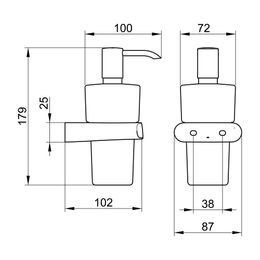 KEUCO Opalglas für Lotionspender Elegance 11654, mattiert, lose 11654009000