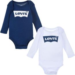 Levi's® kids Levi's® Kids Langarmbody LS 2PK BATWING BODYSUIT (2-tlg) UNISEX, blau|weiß