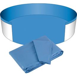 Clear Pool Poolinnenhülle, 0,2 mm Stärke, für Rundbecken, überlappend, in verschiedenen Größen, blau