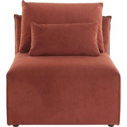 Andas Sessel Nöre, Modul - zum Zusammenstellen; in vielen Bezugsqualitäten und Farben, orange