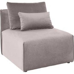 Andas Sessel Nöre, Modul - zum Zusammenstellen; in vielen Bezugsqualitäten und Farben, grau
