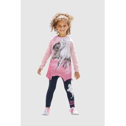 Miss Melody Shirt & Leggings (Set, 2-tlg) mit schönem Pferdemotiv, lila