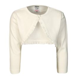 Jacky - Jersey-Bolero CLASSIC GIRLS mit Rüschenborte in offwhite, Gr.110