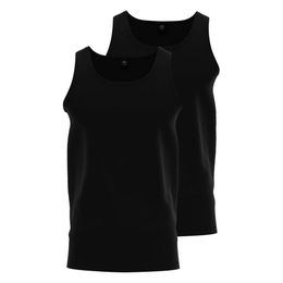 Calida Unterhemd Natural Benefit (Packung, 2-St) Athletic-Shirt, Doppelpack, enganliegendes, ärmelloses Shirt, schwarz