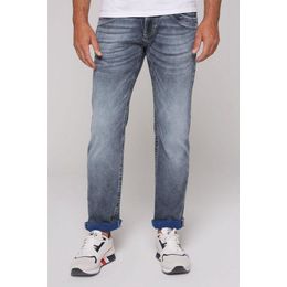 CAMP DAVID Regular-fit-Jeans Verschluss mit Knopfleiste, grau