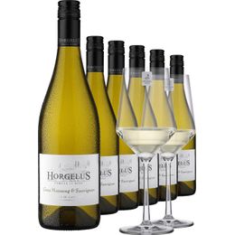 2023 Horgelus Gros Manseng & Sauvignon im 6er-Vorratspaket inkl. 2er-Set Zwiesel Glas »PURE«