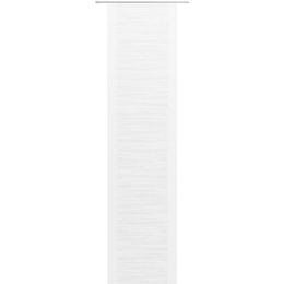 Schiebegardine Padova, Neutex for you!, Klettband (1 St), halbtransparent, Scherli, inkl. Befestigungszubehör, Breite: 57 cm, weiß