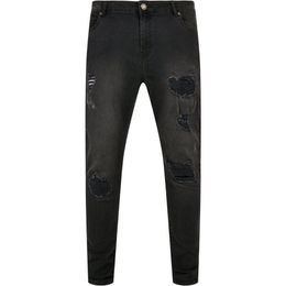 Urban Classics Bequeme Jeans Urban Classics Herren Heavy Destroyed Slim Fit Jeans (1-tlg), schwarz