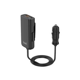 Budi 105W Car Charger USB + USB-C PD + QC 3.0 (Black)