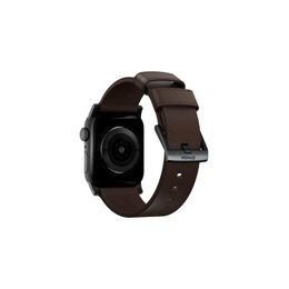 Nomad Leather Strap - Brown/black- Apple Watch Ultra 2/1 (49mm)9/8/7 (45mm)/6/SE/5/4 (44mm)/3/2/1 (42mm)