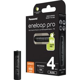 Panasonic eneloop pro BK-4HCDE/4BE - Battery 4 x AAA - ( rechargeable ) - 930 mAh