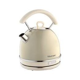 Ariete Vintage Wasserkocher Beige, rund beige, 2.000 Watt, 1,7 Liter