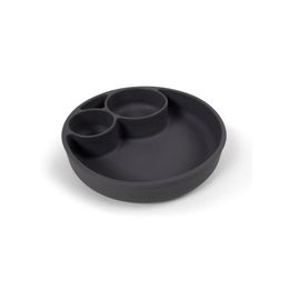 Filibabba Silicone divided plate - Stone Grey