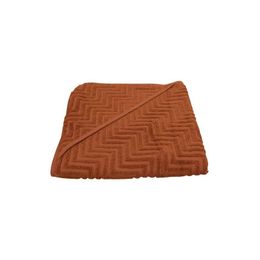 Filibabba Bath towel with hood GOTS - Zigzag rust