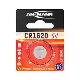 Ansmann Lithium Knopfzelle CR-1620, Batterie silber