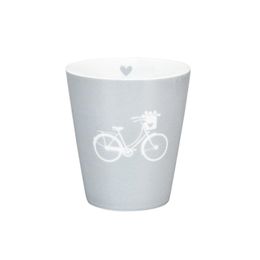 Krasilnikoff Happy Mug Bike, Becher, 330 ml, grau