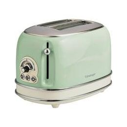 Ariete Vintage Toaster 155 hellgrün, 810 Watt, für 2 Scheiben Toast Leistung: 810 Watt Kapazität: 2 Scheiben Toast Funktionen: Auftauen, Aufwärmen, Stopp-Taste Ausstattung: Brotzentrierung, Krümelschublade