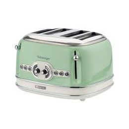 Ariete Vintage 4-Schlitz-Toaster 156 hellgr&uuml;n, 1.600 Watt, f&uuml;r 4 Scheiben Toast