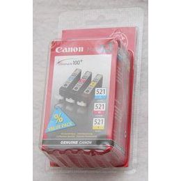 Tinte Multipack CLI-521 Blister-Verpackung mit Sicherheitsband Druckfarbe: Gelb, Cyan, Magenta Geeignet für: Canon