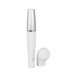 Braun FaceSpa Pro SE910, Epiliergerät weiß/silber Stromversorgung: Akkubetrieb Aufsätze: Gesichtsreinigungsbürsten-Aufsatz Anwendung: Nass, Trocken