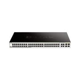 DLink DGS-1210-52/E, Switch Gerätetyp: Switch LAN: 10/100/1000 MBit/s, Auto-MDI/MDIX Anschlüsse: 48x RJ-45 (LAN) gesamt