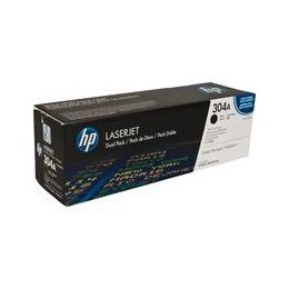 HP Toner schwarz 304A (CC530AD) schwarz, Doppelpack, Retail Typ: Tonerkartusche Druckfarbe: Schwarz Volumen: 3.500 Blatt (Schwarz/ISO) Geeignet für: Hewlett-Packard