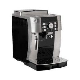 De'Longhi Magnifica S ECAM 21.117.SB, Vollautomat silber/schwarz Kapazität: 1,8 Liter Verbrauch: 1.450 Watt (Betrieb), 0,35 Watt (Standby) Fassungsvermögen: 250 g Bohnenbehälter: 1