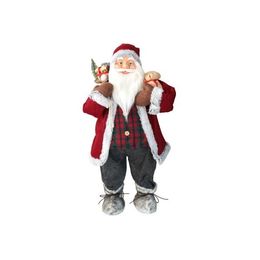 Expo-Börse Weihnachtsmann 80 cm mit Teddy & Geschenkesack Nikolaus XMAS