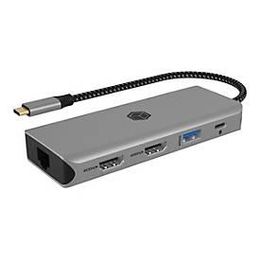 ICY BOX IB-DK4012-CPD - Dockingstation - USB-C 3.2 Gen 2 - 2 x HDMI - 1GbE