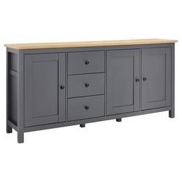 Sideboard Claudio Dunkelgrau/Eiche Artisan