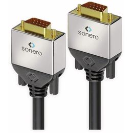 Sonero VGA-Anschlusskabel Premium, 2 m, Stecker/Stecker, Full-HD