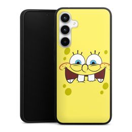DeinDesign Galaxy A35 5G Handy Premium Silikon H&uuml;lle Handyh&uuml;lle schwarz Case Official Licensed Product Kindheit Spongebob Silikon Premium Case