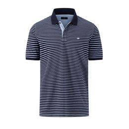 Fynch-Hatton Poloshirt mit Streifen-Muster, Garment Dyed, Extralang