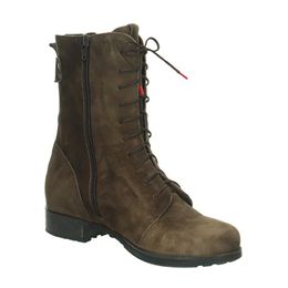 Think! Leder-Stiefeletten "Denk" in Braun - 36