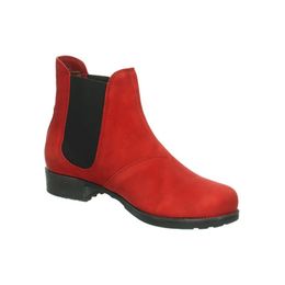 Think! Leder-Chelsea-Boots in Rot - 36