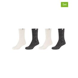 Skechers 4er-Set: Socken in Creme - 39-42