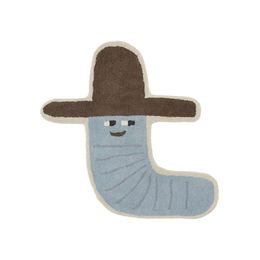 OYOY mini Teppich "Calle Cowboy" in Hellblau - (B)85 x (H)82 cm