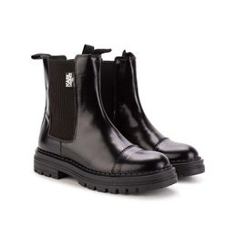 Karl Lagerfeld Kids Leder-Chelsea-Boots in Schwarz - 32
