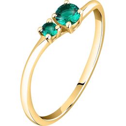 Live Diamond Ring Damen Größe 52 goldgelb / smaragd