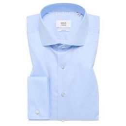 Eterna SLIM FIT Luxury Shirt in hellblau unifarben, hellblau, 39