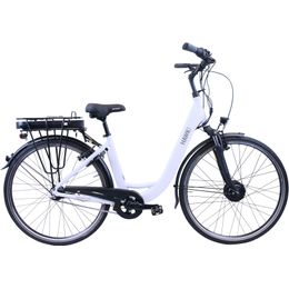 E-Bike HAWK Bikes "HAWK eCity Wave" E-Bikes Gr. 46 cm, 28 Zoll (71,12 cm), weiß E-Bikes