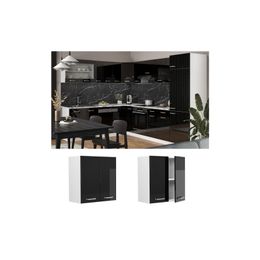 VICCO H&auml;ngeschrank K&uuml;chenschrank R-Line Solid Wei&szlig; Schwarz 60 cm modern
