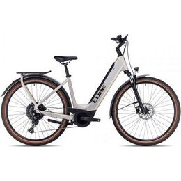 Cube Touring Hybrid Pro 500 Wh E-Bike Easy Entry 28" pearlysilver'n'black 58cm/L