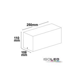 Fiai IsoLED LED Wandleuchte BOX-II anthrazit Sockel E27 IP54 exkl. Leuchtmittel