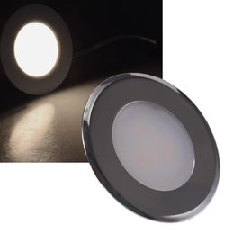 Chilitec LED Einbaustrahler für Schalterdosen rund 2,2W neutralweiß 170lm silber EEK F [A-G]