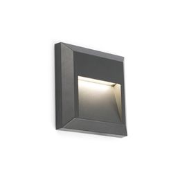 Lorefar (FARO) Faro LED Wandleuchte GRANT eckig 125mm warmweiß 1W 65lm IP65 EEK G [A-G]