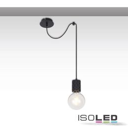 Fiai IsoLED Design Hängeleuchte Metall schwarz 120cm Kabel 1xE27 Fassung exkl. Leuchtmittel